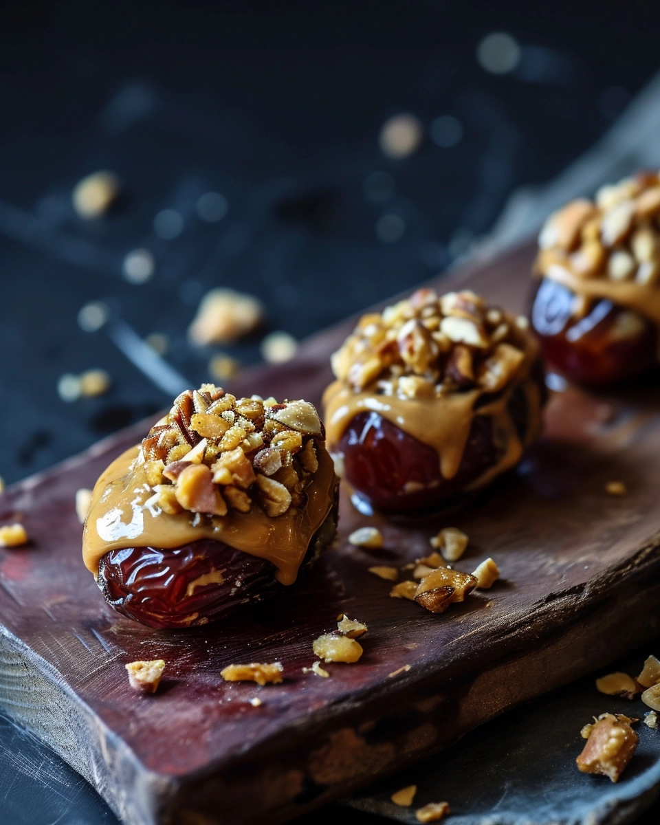 Stuffed Medjool Dates with Peanut Butter * go nut